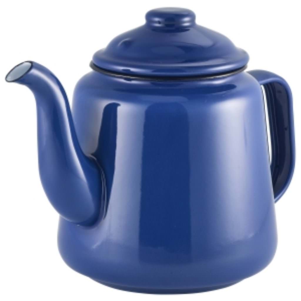 Enamel Teapot Blue 1.5L - Catering Products Direct
