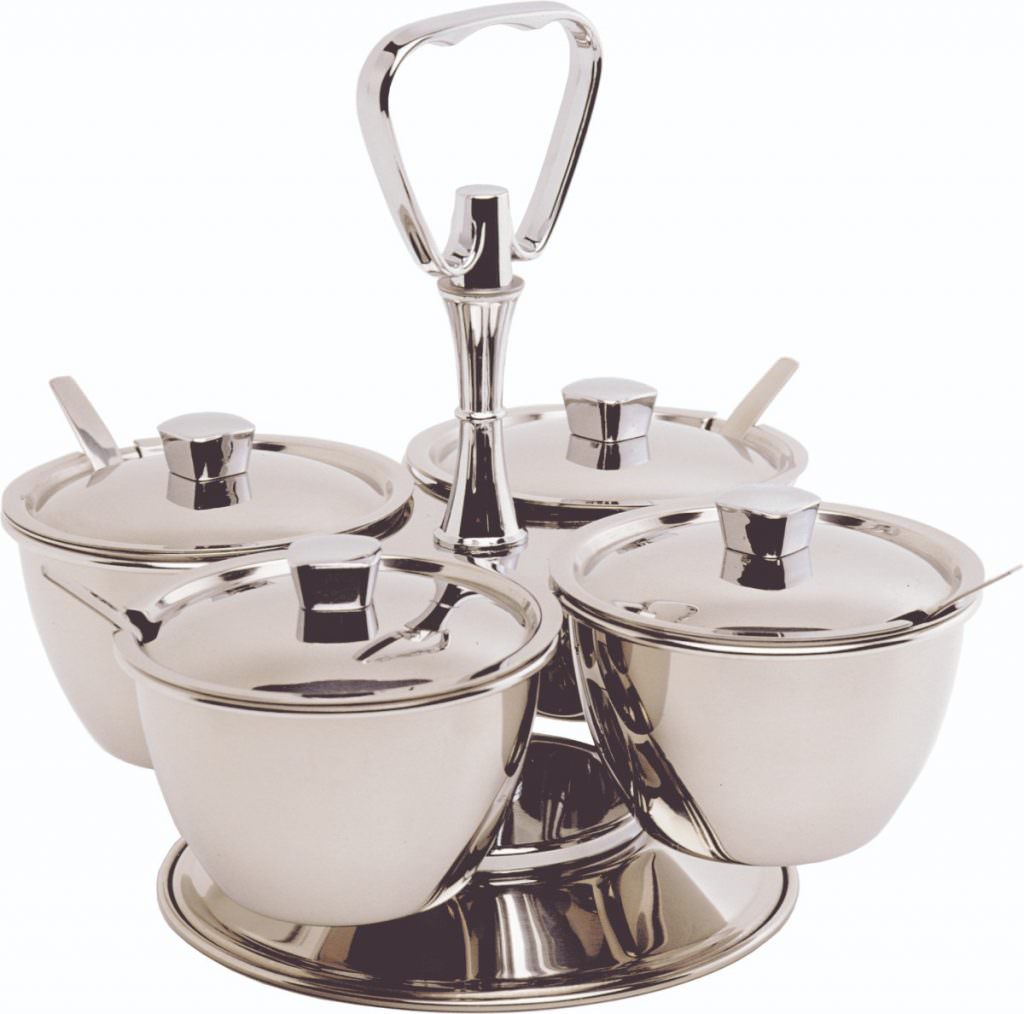 S/St.Revolving Relish Server 3-Way (62399) ** - Catering Products Direct