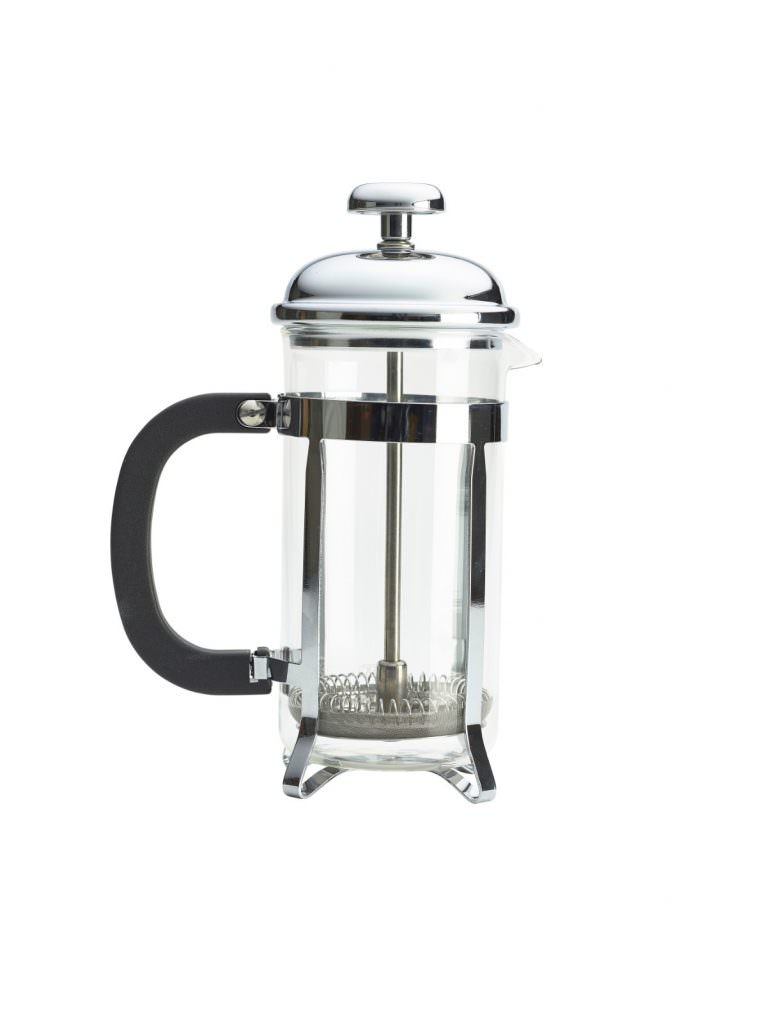 3 Cup Cafetiere Chrome Pyrex 350ml - Catering Products Direct