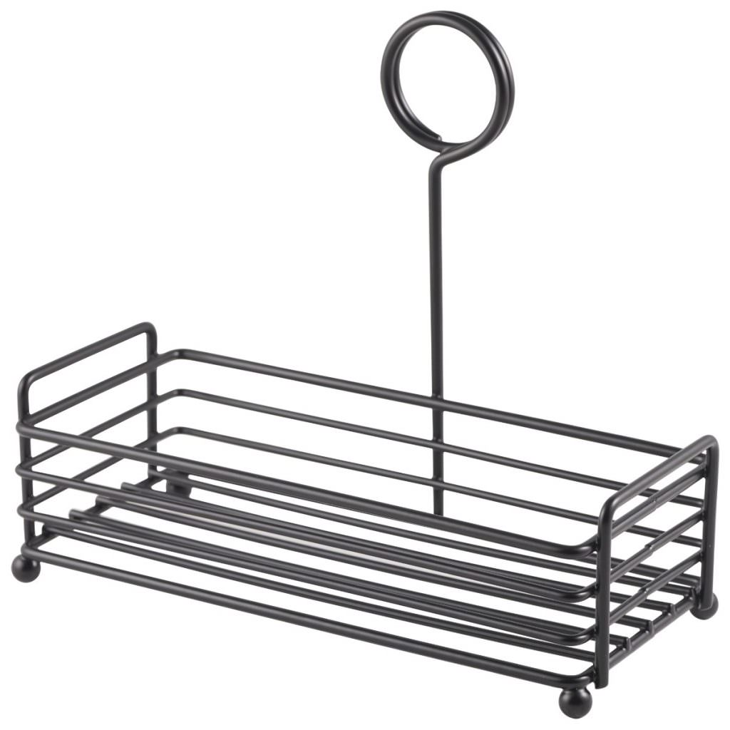 Black Wire Table Caddy 7.75 x 3.5 x 7" (H) - Catering Products Direct