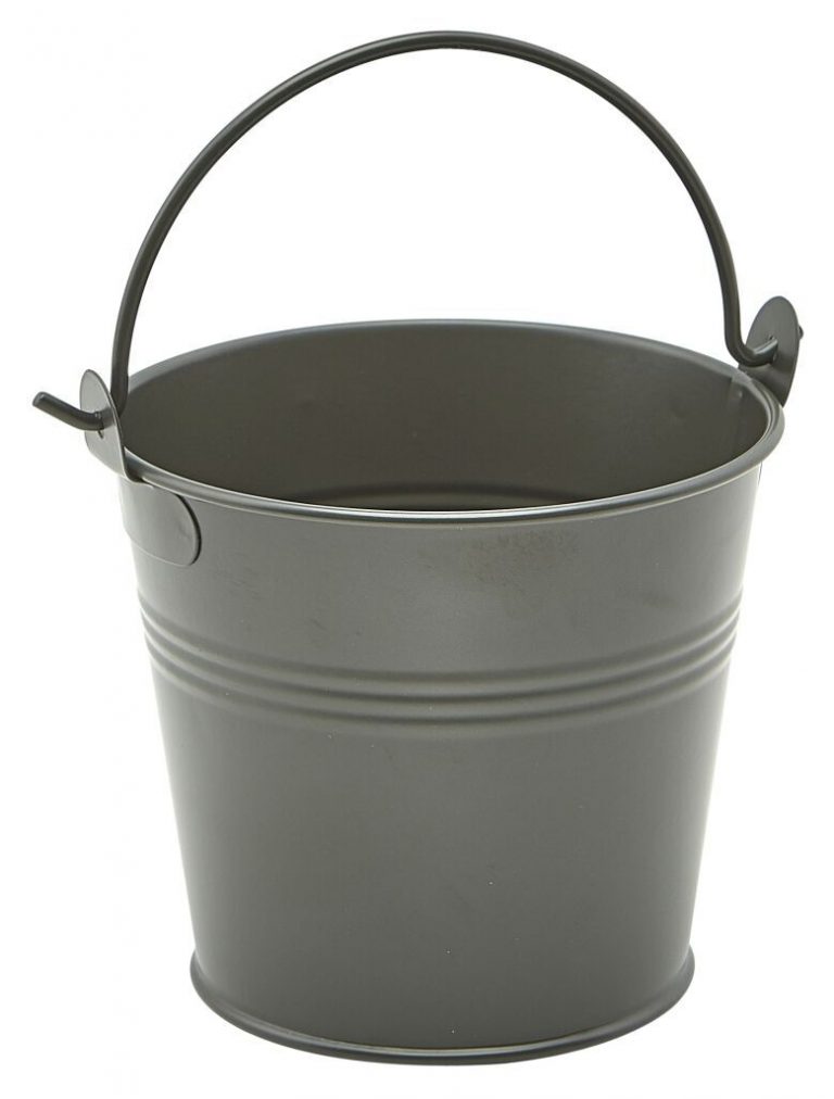Galvanised Steel Serving Bucket 10cm Dia Dark Olive - Catering Products ...