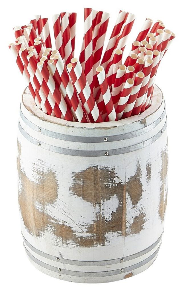 Miniature White Wash Wooden Barrel 11.5 Dia x 13.5cm - Catering ...