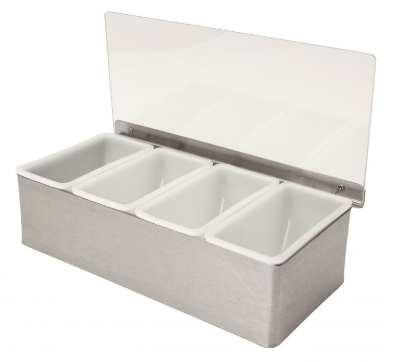 Beaumont Plastic Condiment Holder 6 Compartment - Catering Products Direct