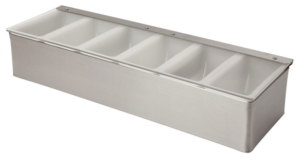 Beaumont Stainless Steel Condiment Holder 6 Compartment - Catering ...