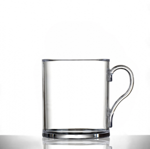 Plastic Camping Mugs 12oz Clear Mugs - 24, Catering Products Direct